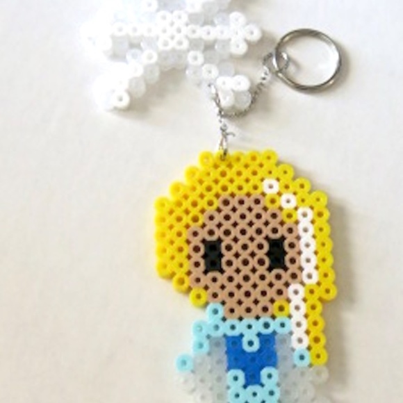 Perler Beads | Other | Perler Disney Anna Elsa Frozen Keychain | Poshmark